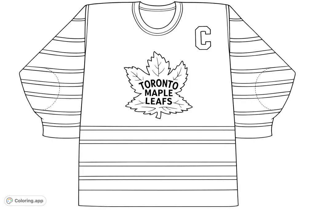 Classic Hockey Team Jersey - Coloring.app
