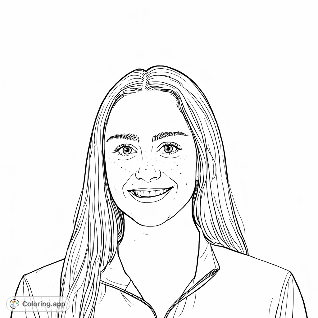 Young Woman's Smile - Coloring.app
