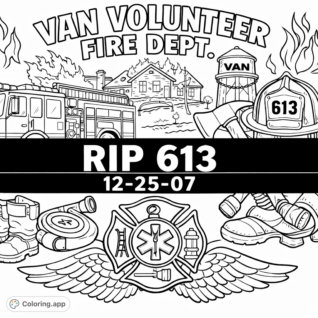 Emergency Services Tribute - Coloring.app