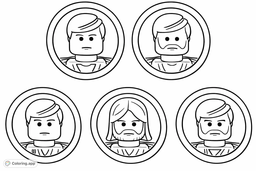 Lego Character Icon Evolution - Coloring.app