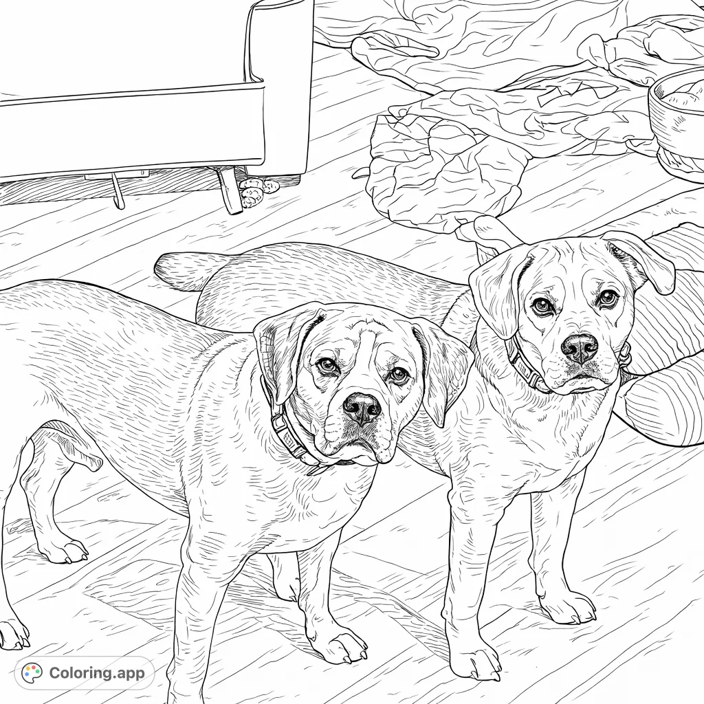 Friendly Canine Companions - Coloring.app