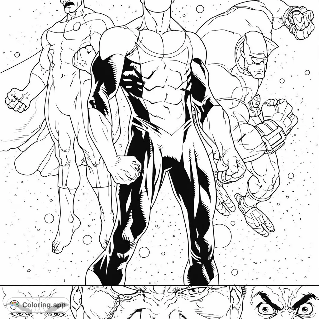 Cosmic Heroes Assembly - Coloring.app