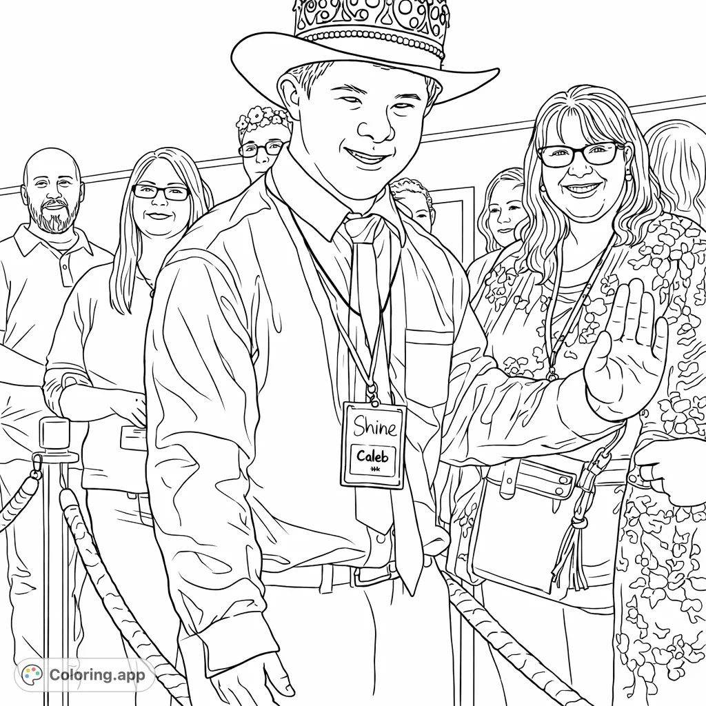 Crowned Cowboy Celebration - Coloring.app