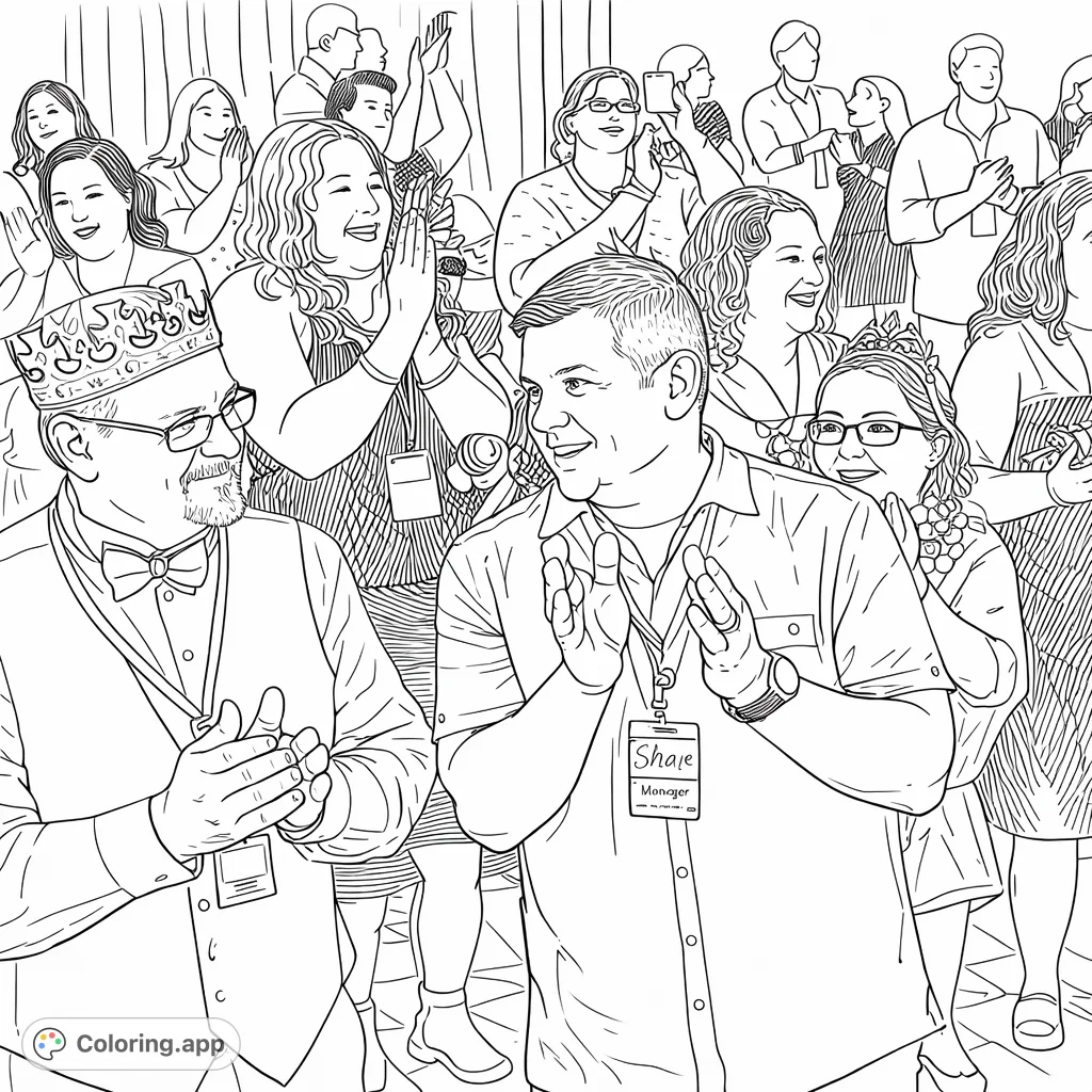 Festive Event Applause - Coloring.app