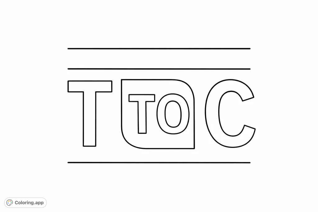 Bold Letterform Graphic - Coloring.app