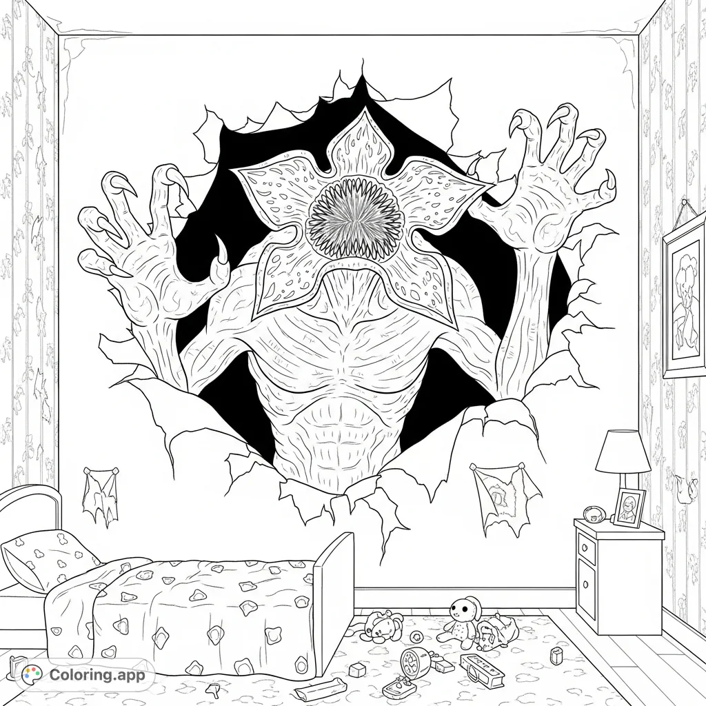 Demogorgon in Holly's Room - Coloring.app