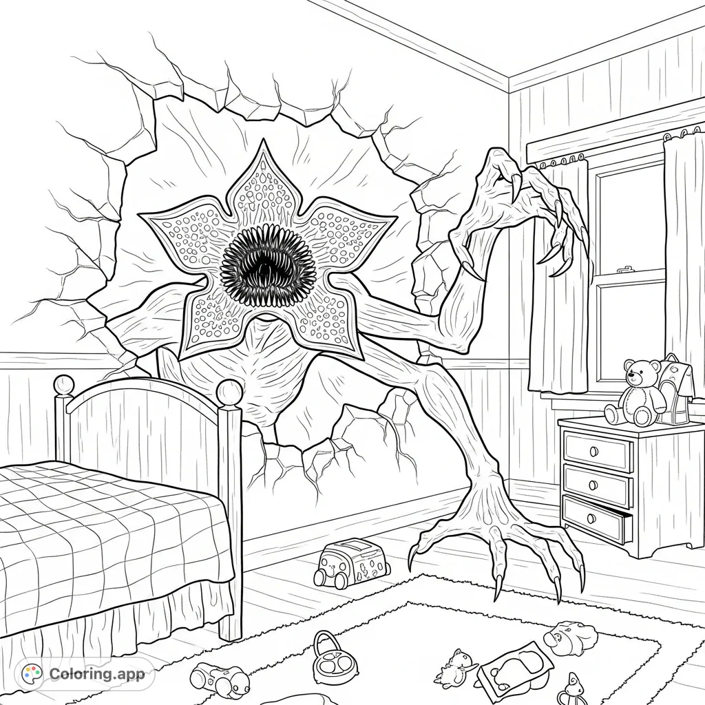 Demogorgon in Holly's Room - Coloring.app