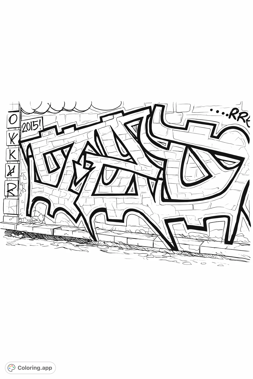 Dynamic Graffiti Wall Art - Coloring.app