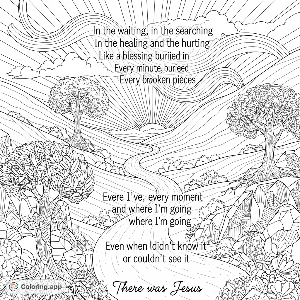 Reflective Journey Lyrics - Coloring.app