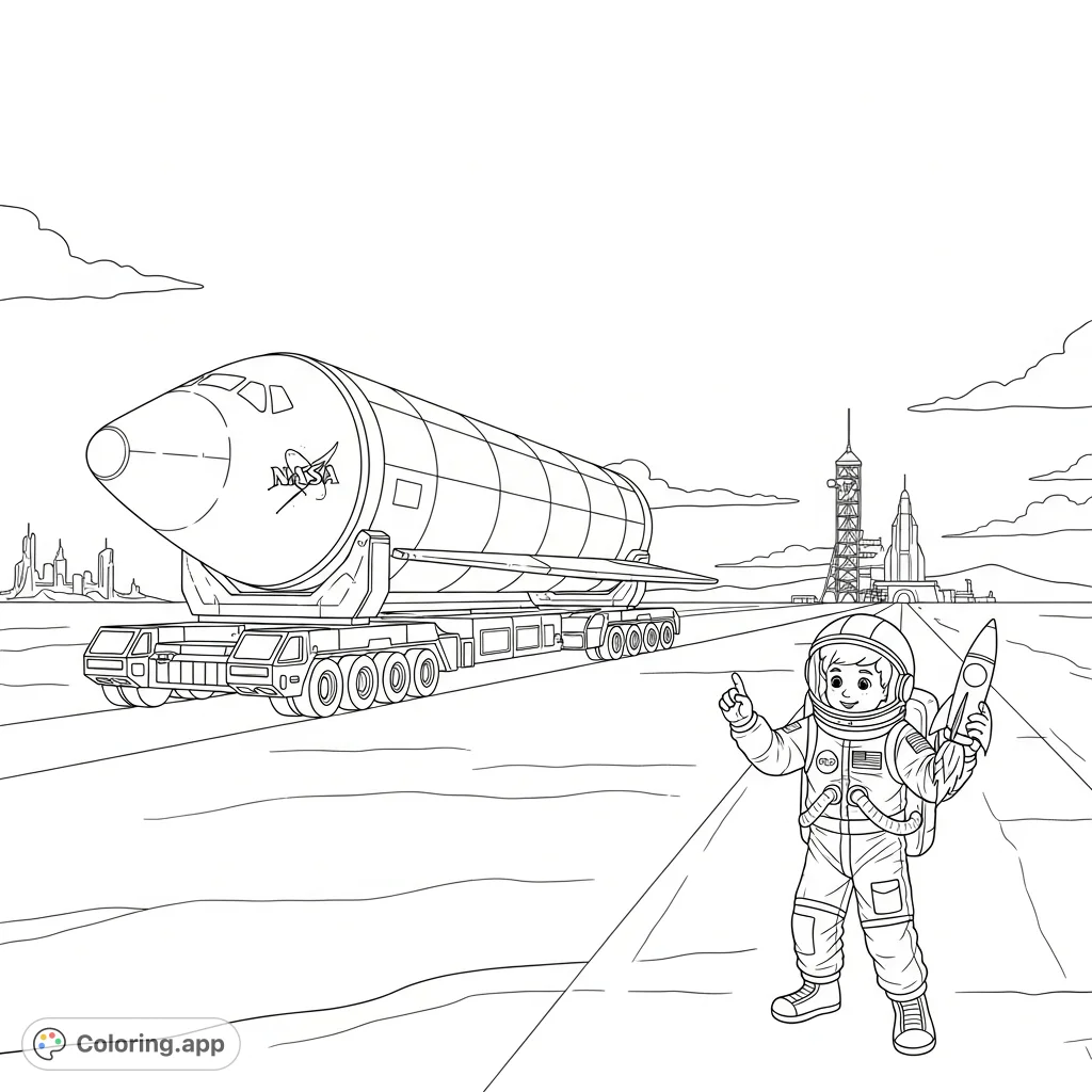 NASA Rocket Journey - Coloring.app