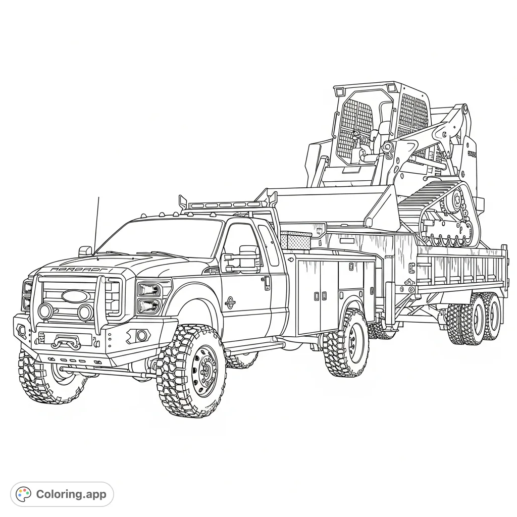 Ford F450 Heavy Haul - Coloring.app