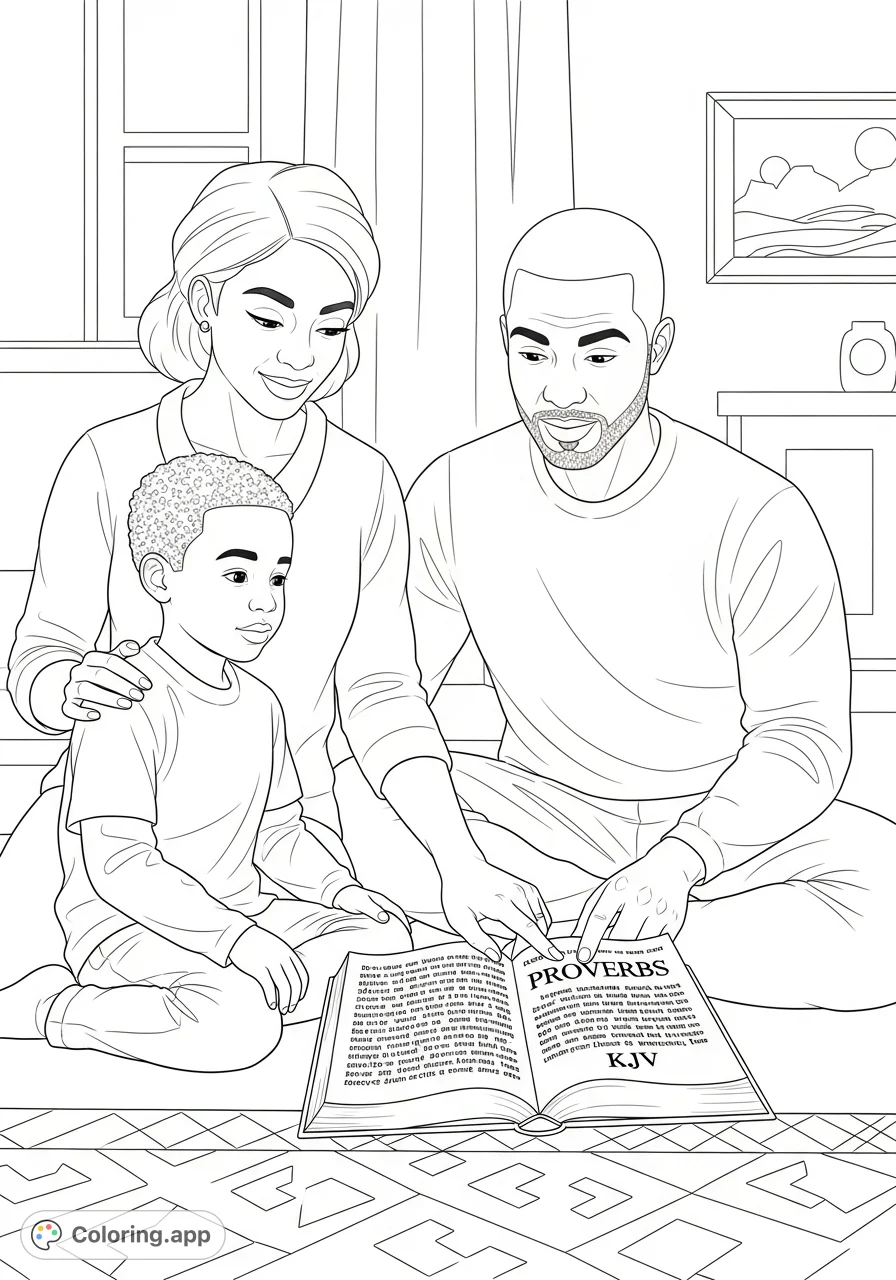 Family Wisdom from Proverbs - Coloring.app