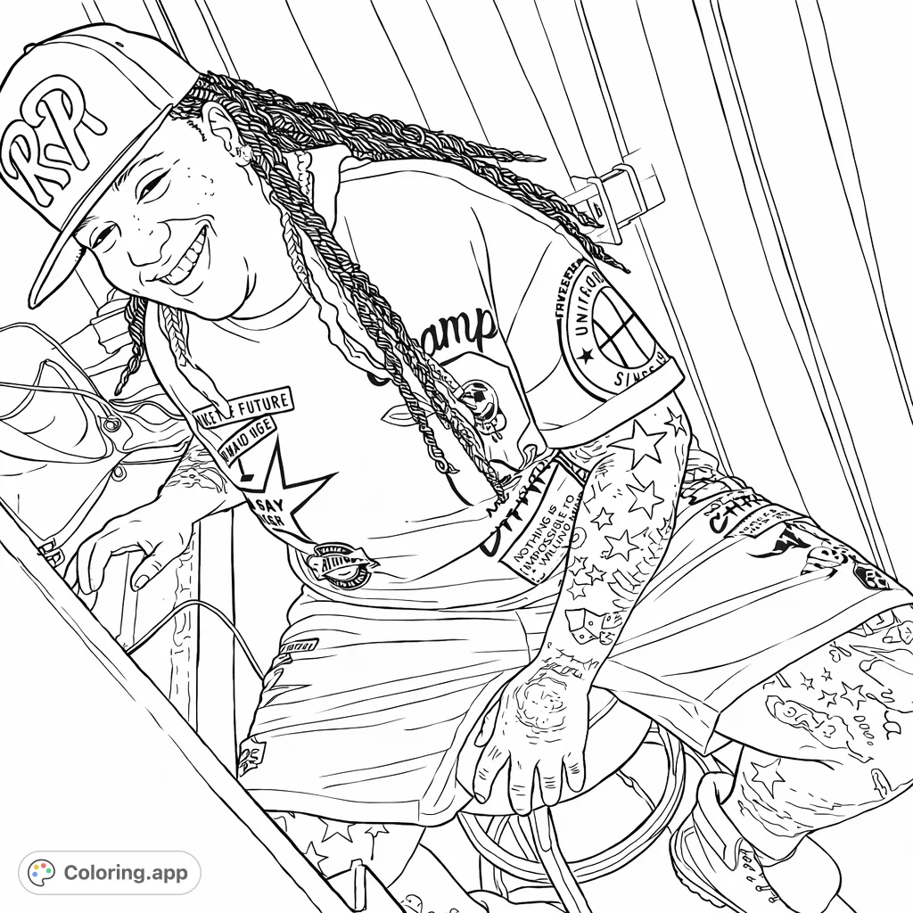 Urban Style Portrait - Coloring.app