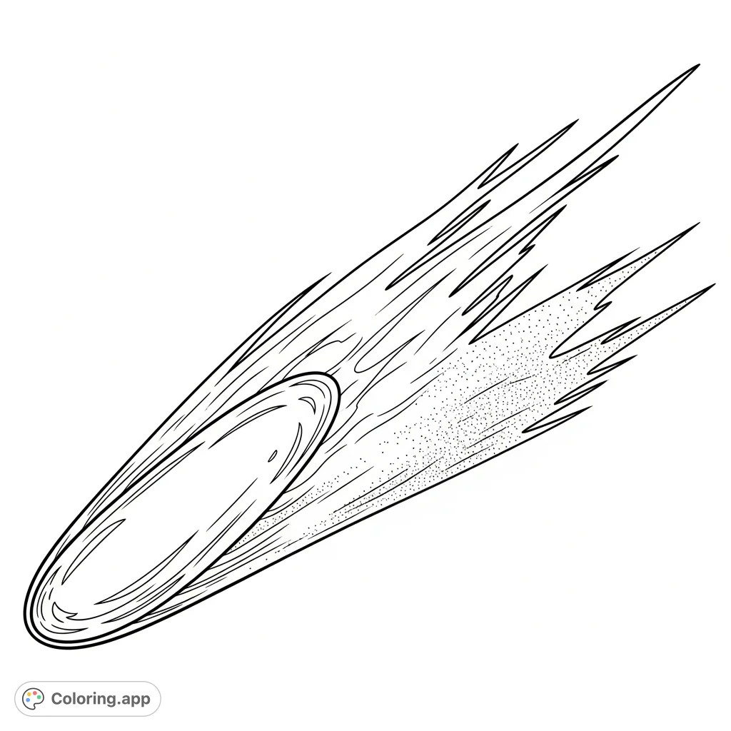 Grand Oblong Comet Double Tail - Coloring.app