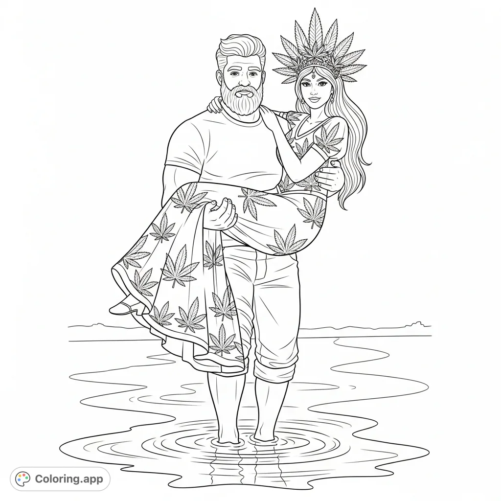 Cannabis Queen's Regal Passage - Coloring.app