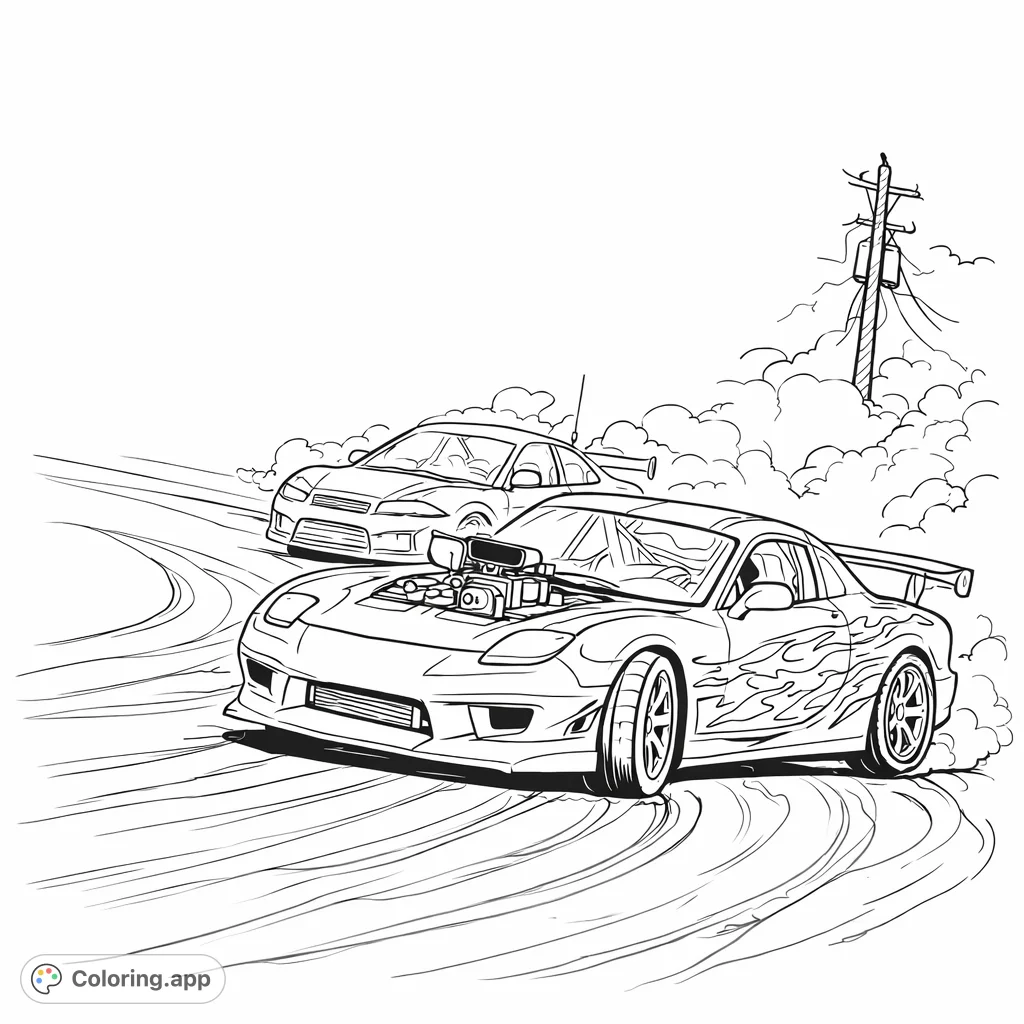Dynamic Drift Race - Coloring.app