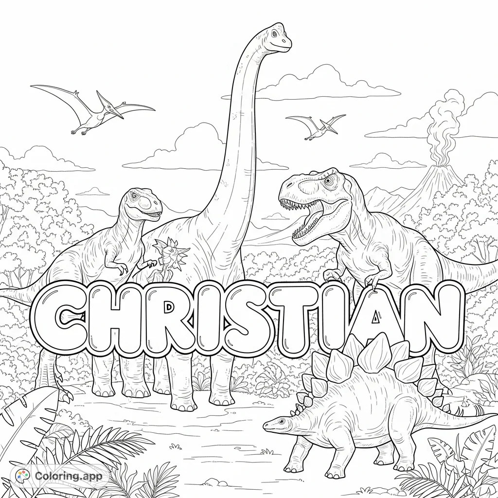Christian Dinosaur Adventure - Coloring.app