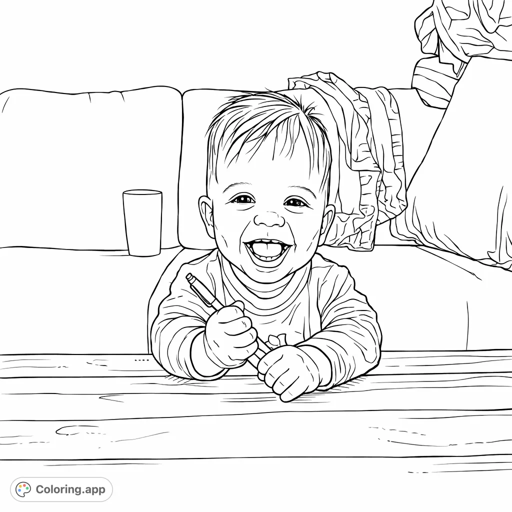 Happy Baby Playtime - Coloring.app