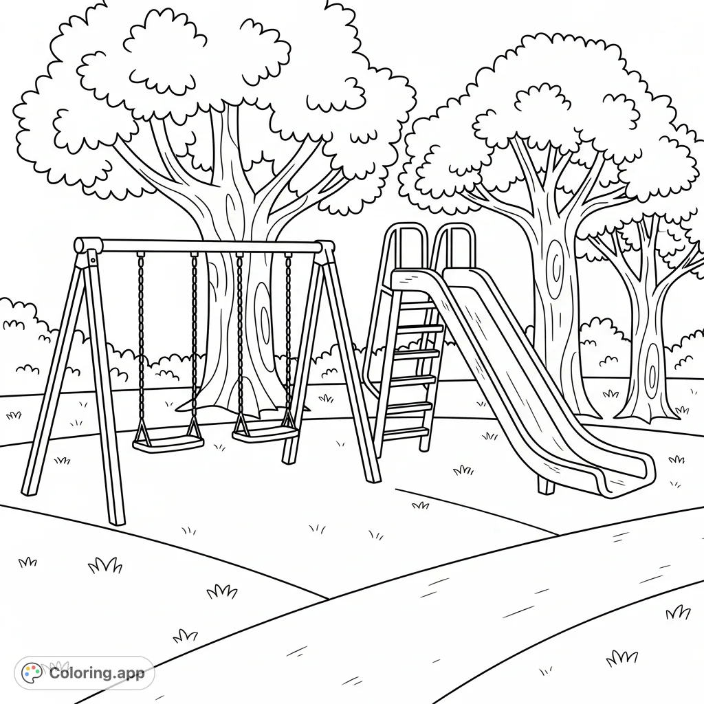 Park Playground Adventure - Coloring.app