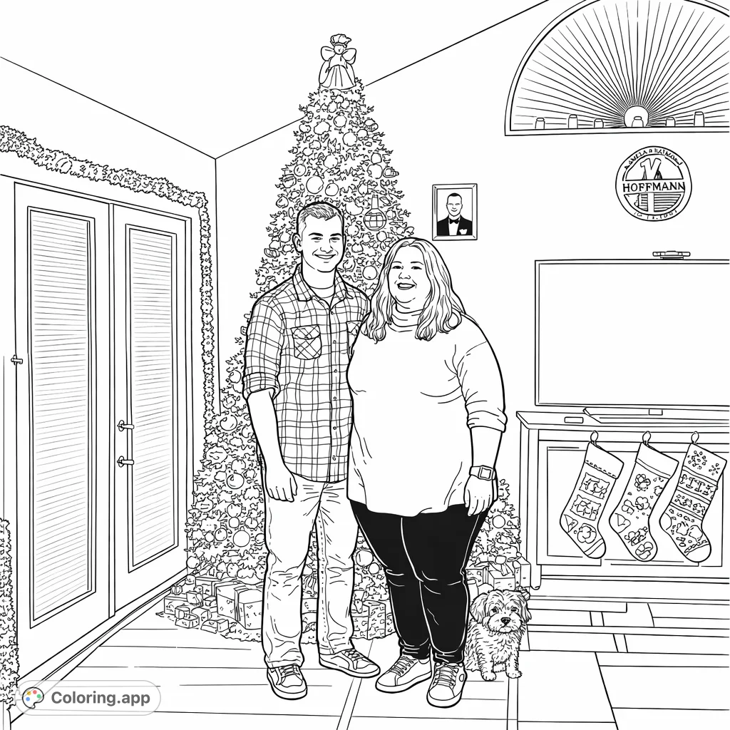 Festive Family Gathering - Coloring.app