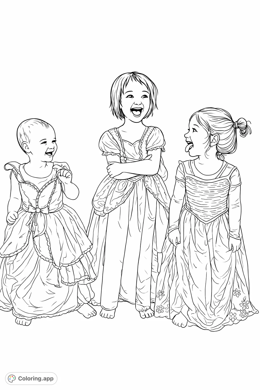 Joyful Princess Play - Coloring.app