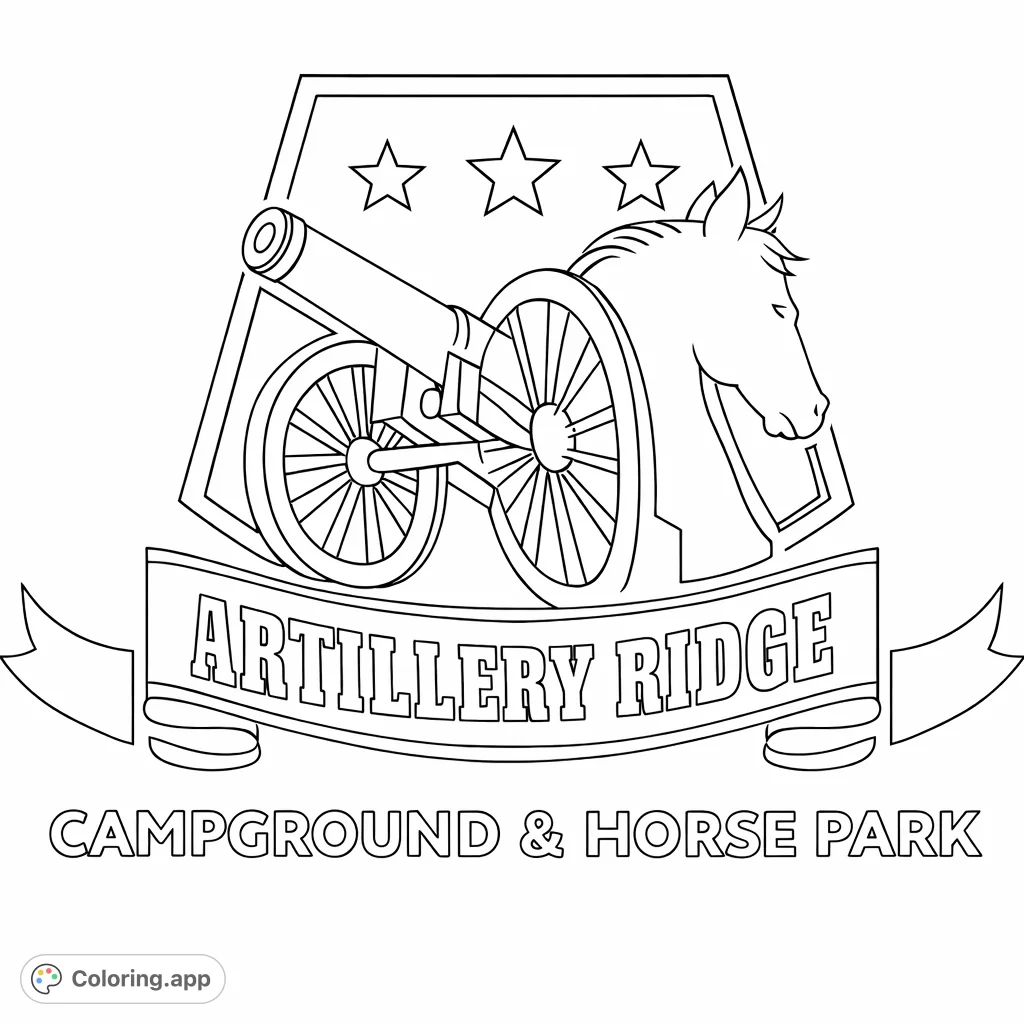 Historic Artillery Ridge Emblem - Coloring.app