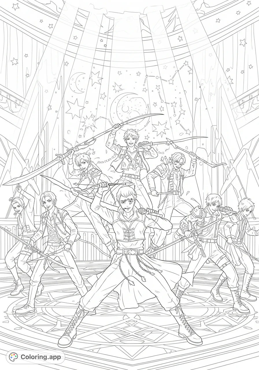 K Pop Demon Hunters Stage - Coloring.app