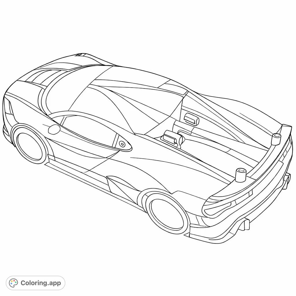 Futuristic Concept Car Design - Coloring.app