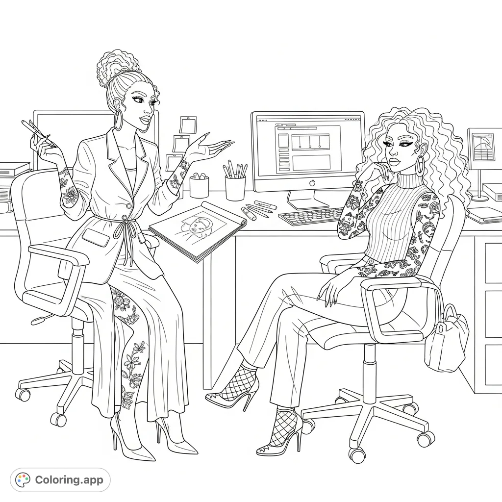 Graphic Design Office Sisters - Coloring.app