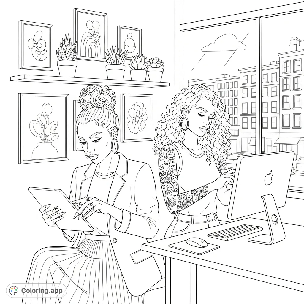 Graphic Designers City Office - Coloring.app