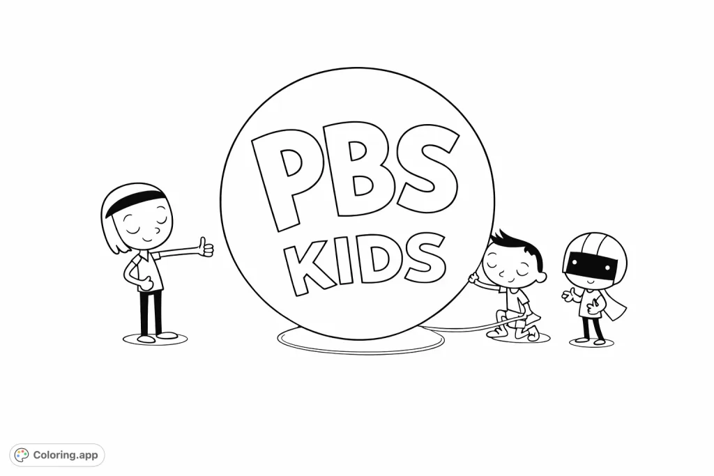 PBS Kids Characters Playtime - Coloring.app