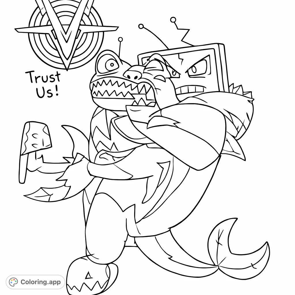 Monster Shark Alliance - Coloring.app