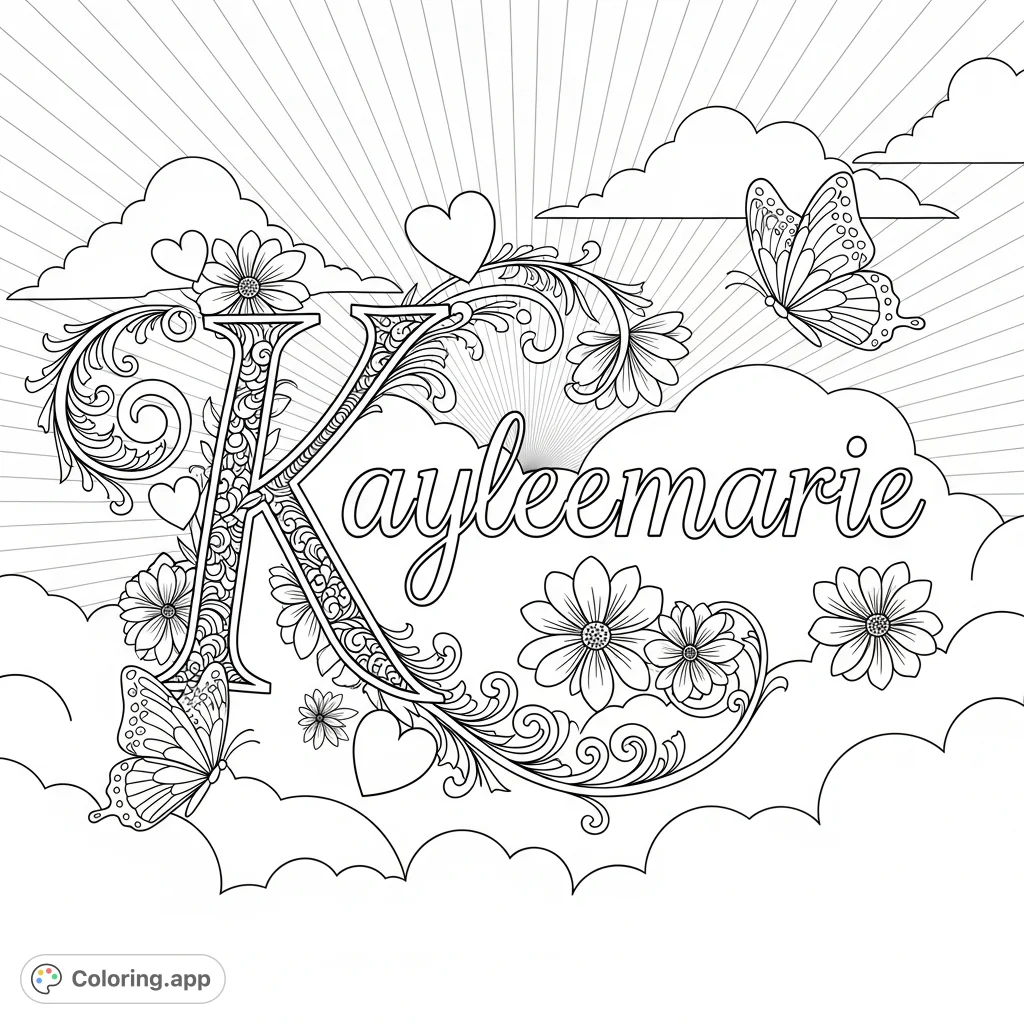 Kayleemarie's Enchanted Name - Coloring.app