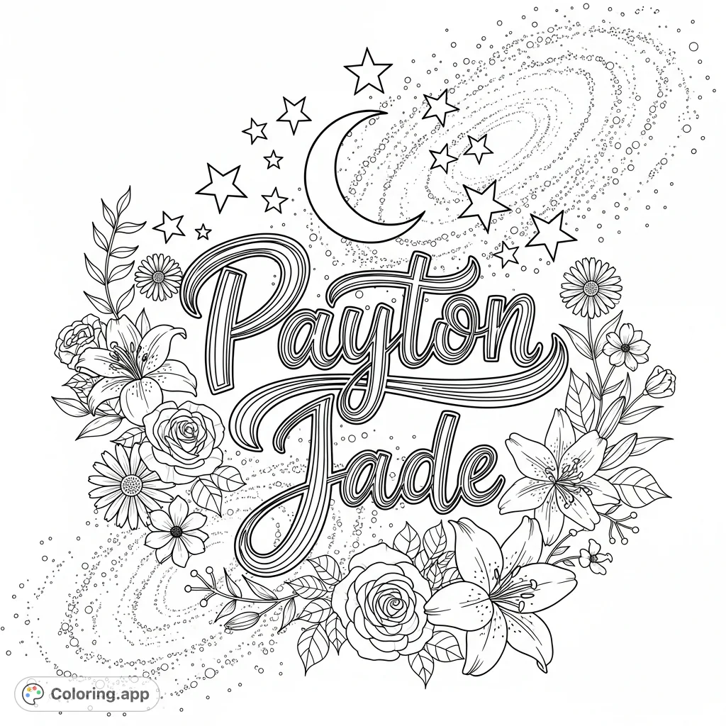 Payton Jade Celestial Garden - Coloring.app