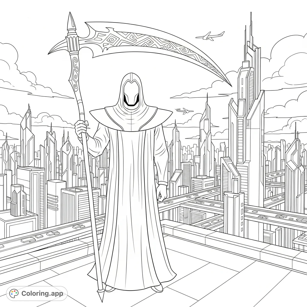 Scythe Figure Urban Outlook - Coloring.app