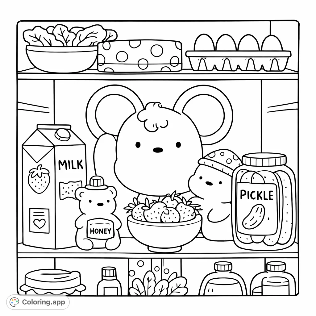 Refrigerator Friends - Coloring.app