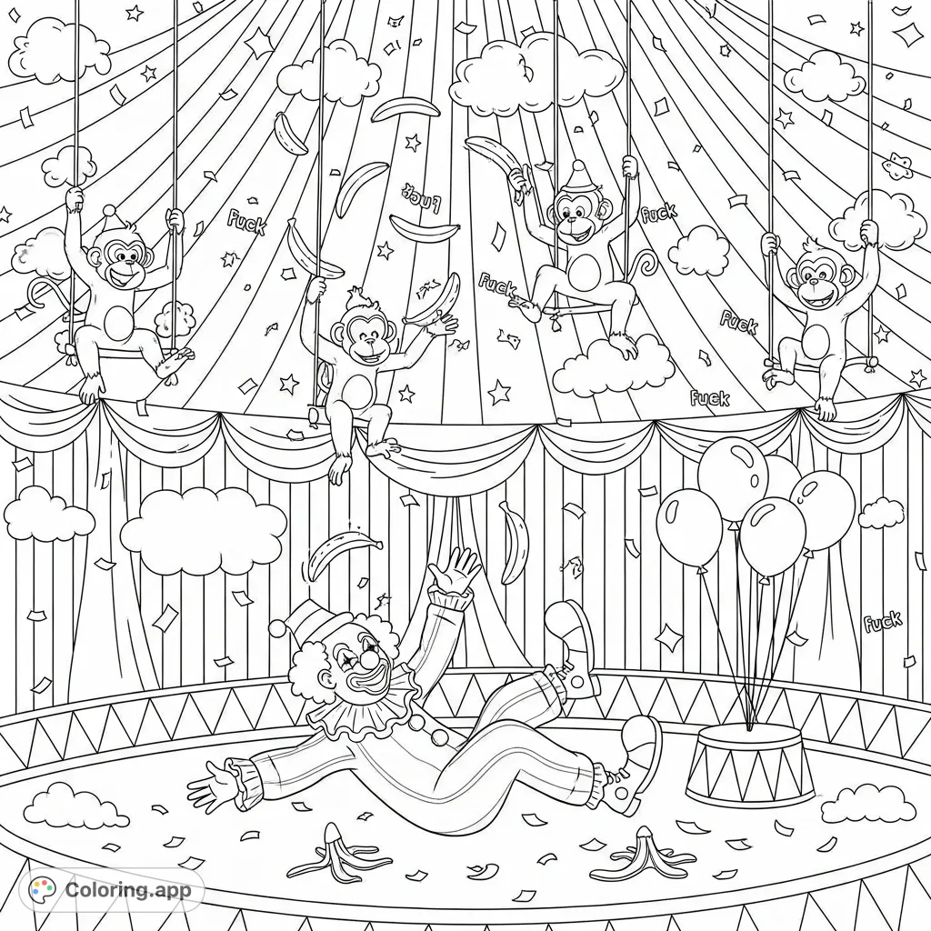 Chaotic Circus Fun - Coloring.app