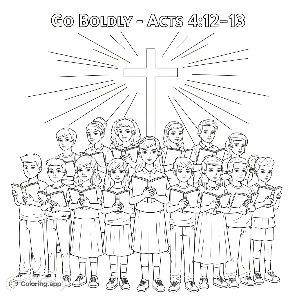 Go Boldly Scripture Kids - Coloring.app