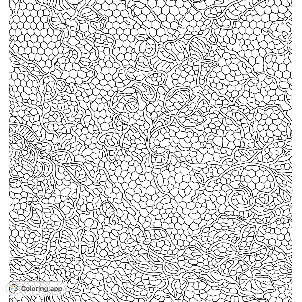 Intricate Lace Pattern - Coloring.app