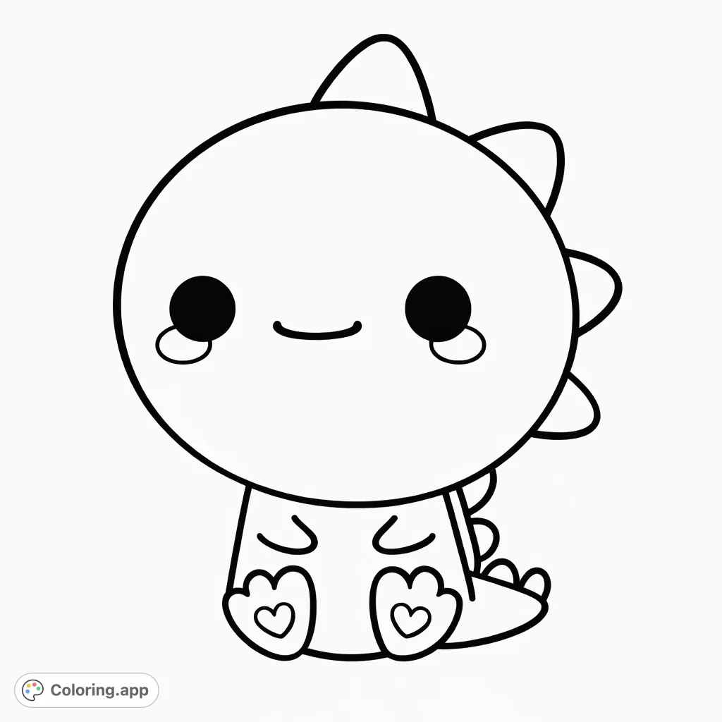 Cute Dino Pal - Coloring.app