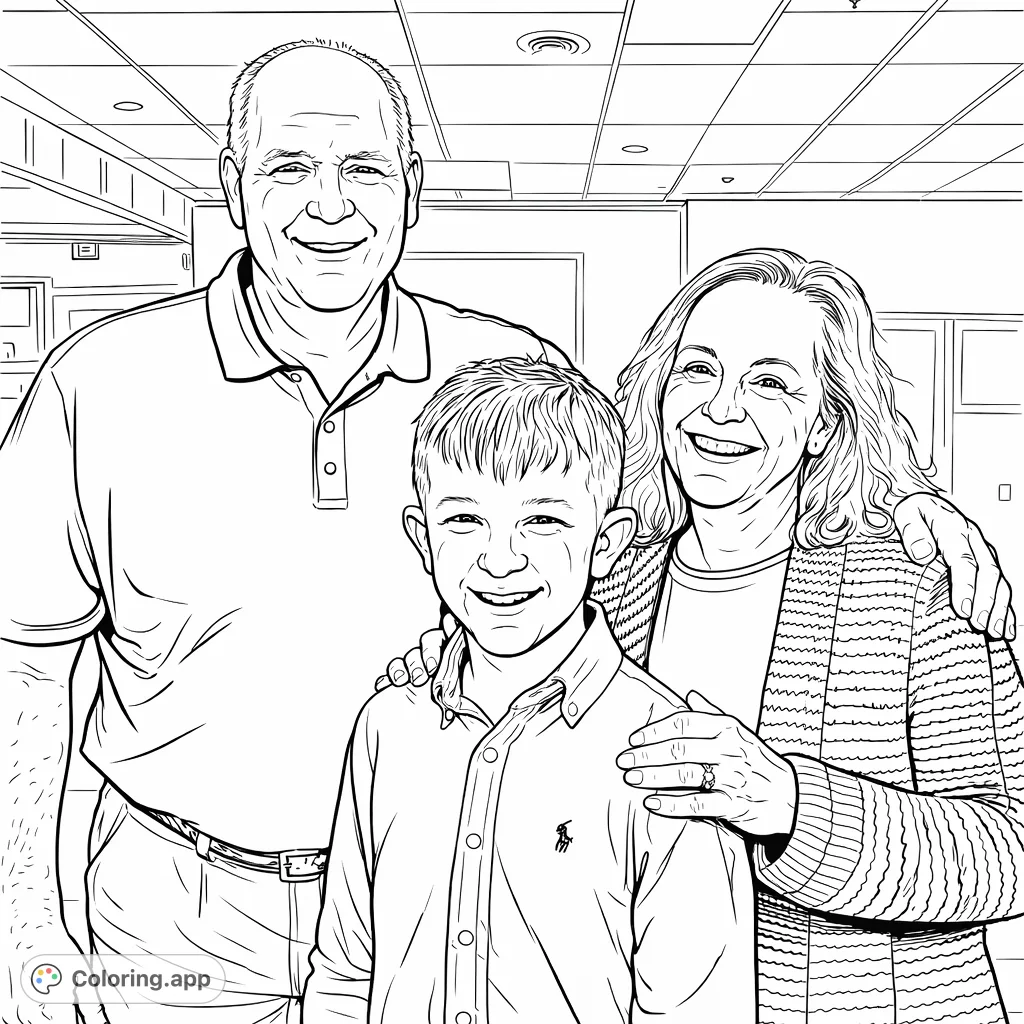 Family Togetherness Portrait - Coloring.app