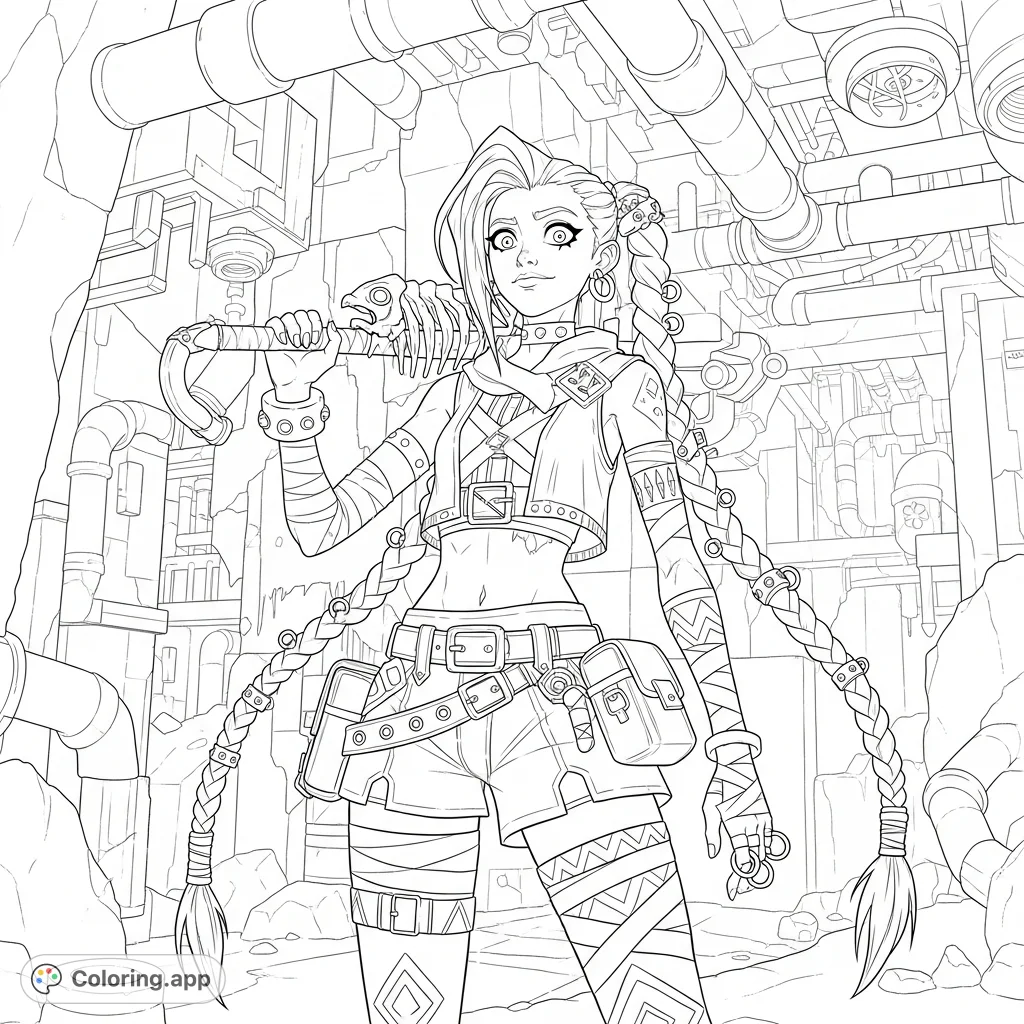 Jinx Undercity Mayhem - Coloring.app