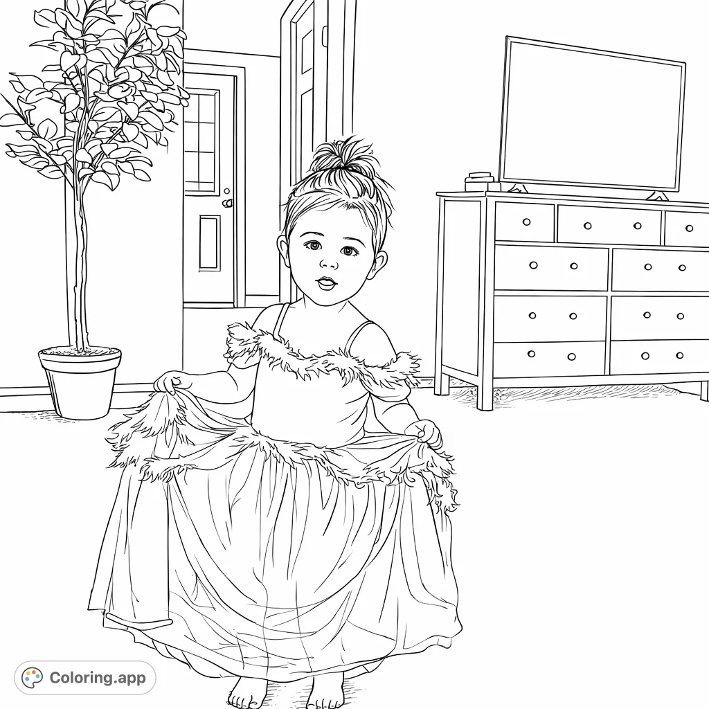 Child's Dress-Up Delight - Coloring.app