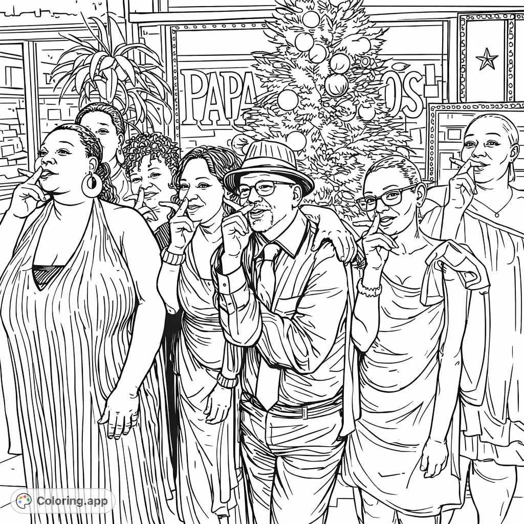 Holiday Party Celebration - Coloring.app