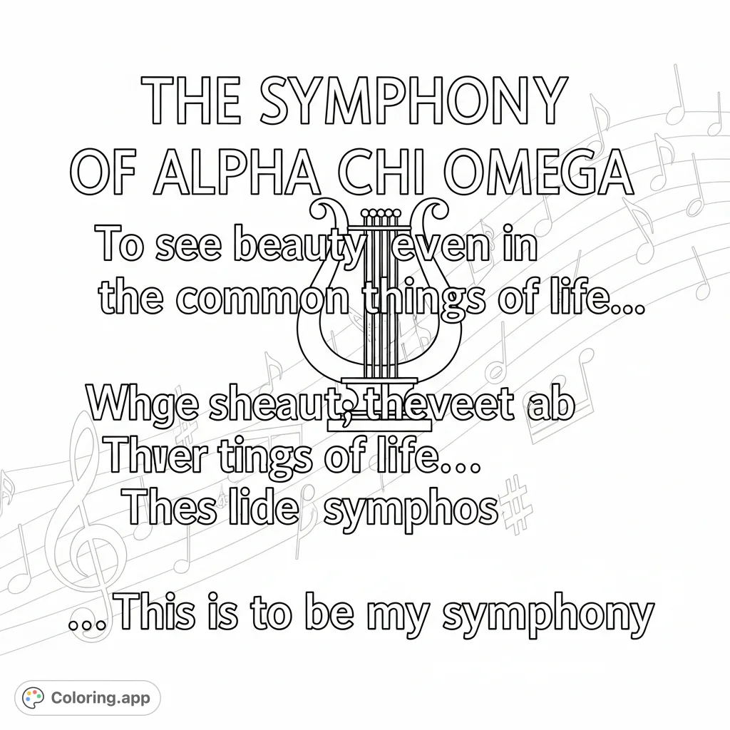 Symphony of Alpha Chi Omega - Coloring.app