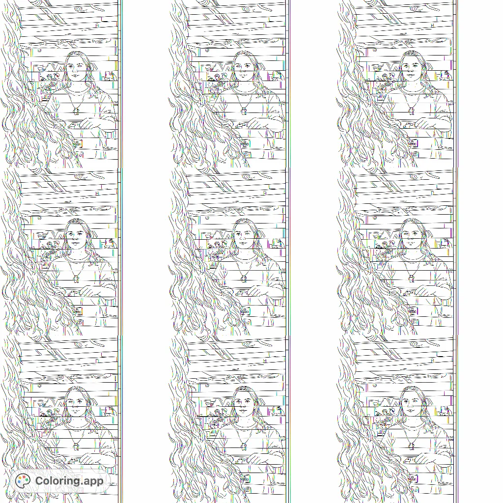 Fragmented Reflection Mirror Illusion - Coloring.app