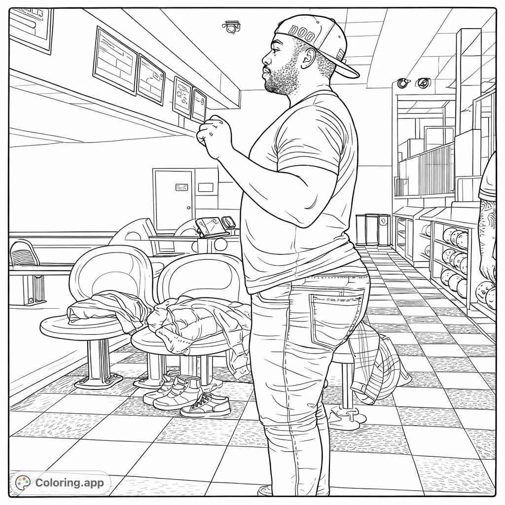 Bowling Alley Gamer - Coloring.app
