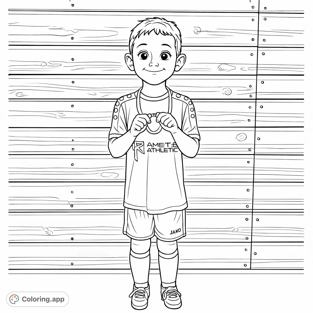 Smiling Soccer Star - Coloring.app