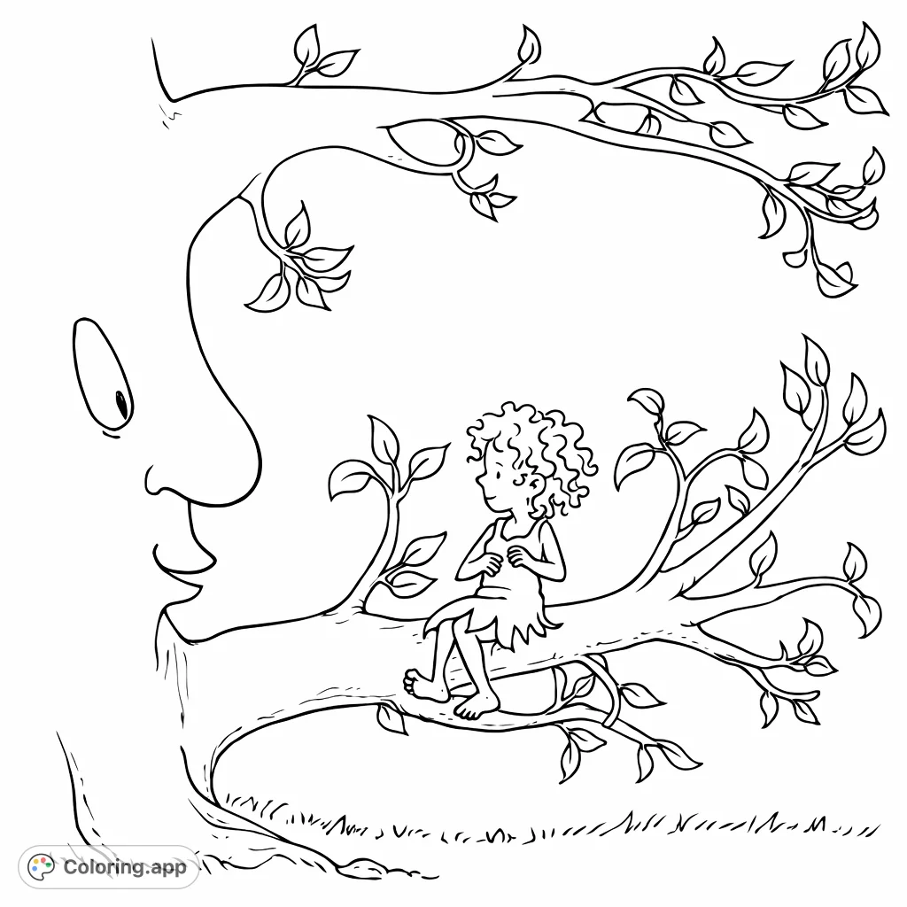 Tree Friend and Forest Child - Coloring.app