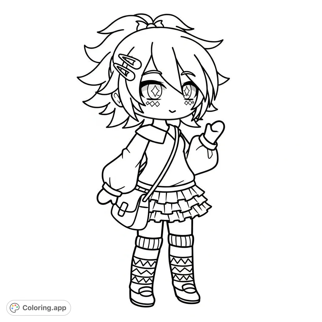 Charming Gacha Life Character - Coloring.app